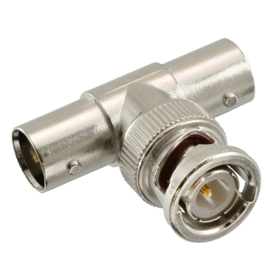 ADAPTATEUR « T » BNC Mâle à 2 BNC Femelles